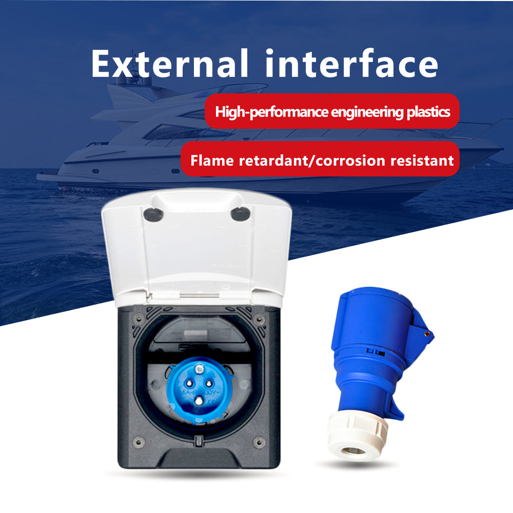 THALASSA 16A Waterproof Shore Power Socket Plug High-performance Indus ...